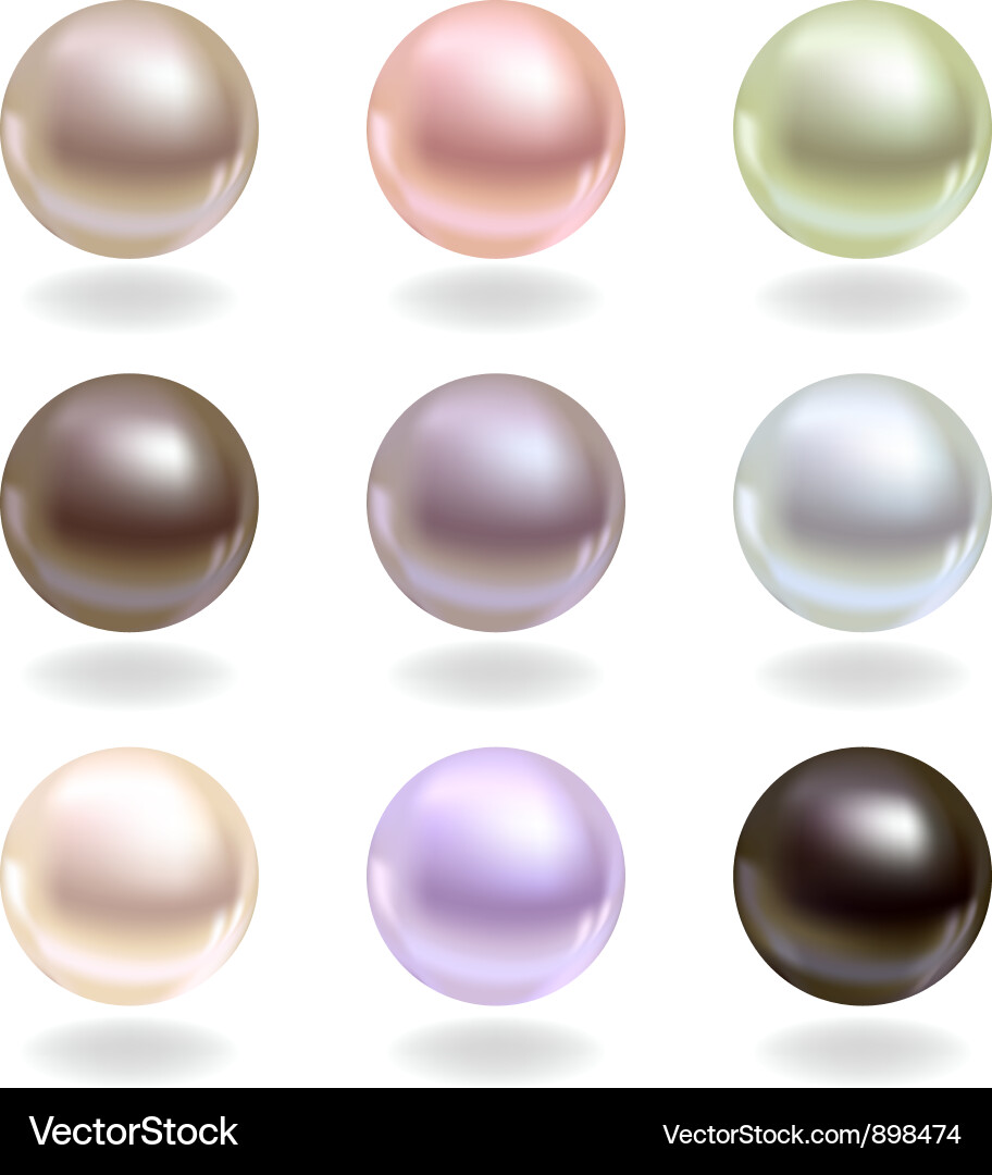 Colorful Spherical Pearls Royalty Free Vector Image