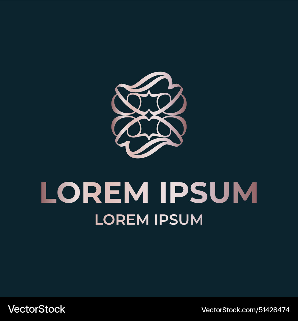 Floral luxury logo Royalty Free Vector Image - VectorStock