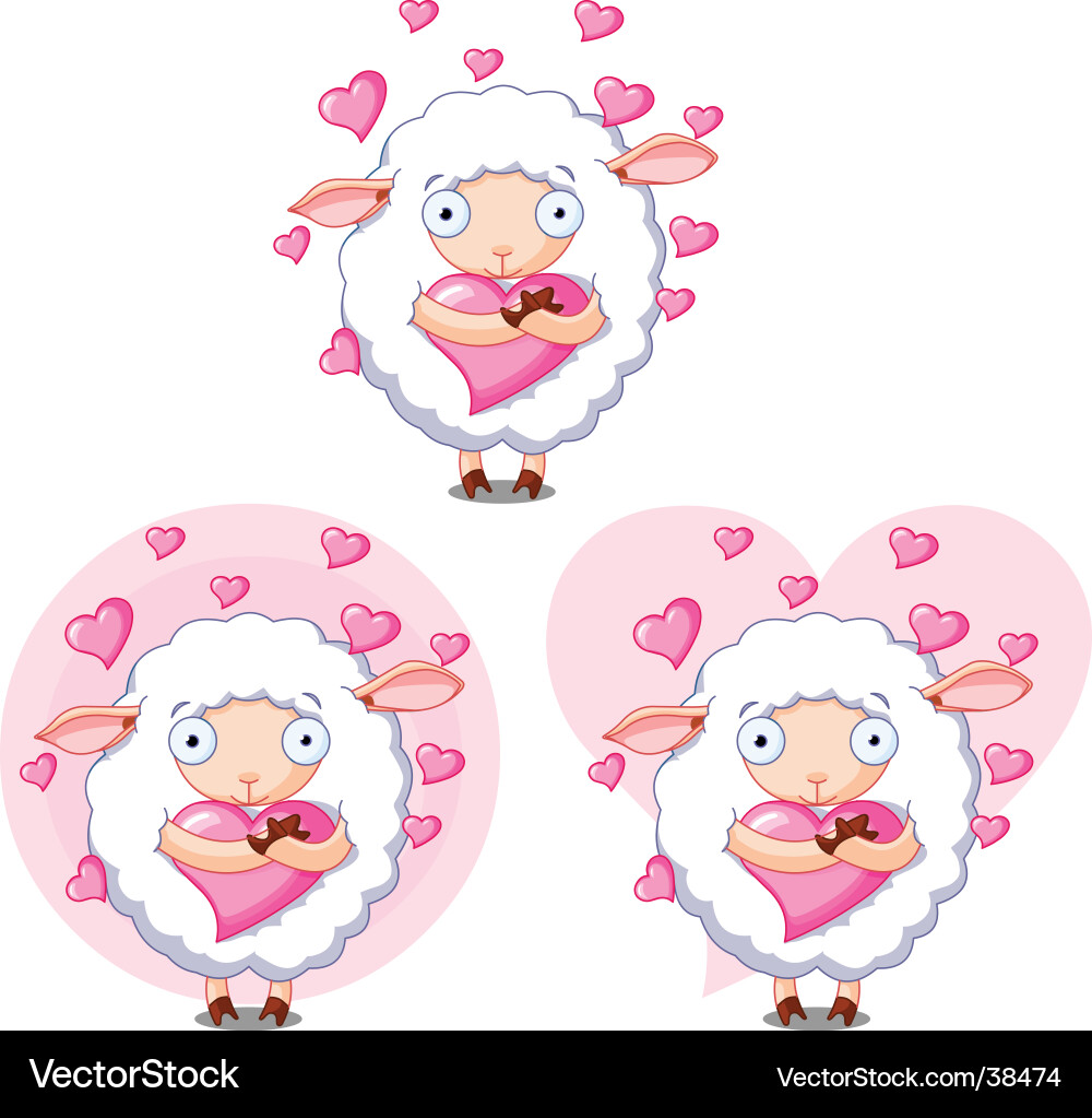 Love sheep Royalty Free Vector Image - VectorStock