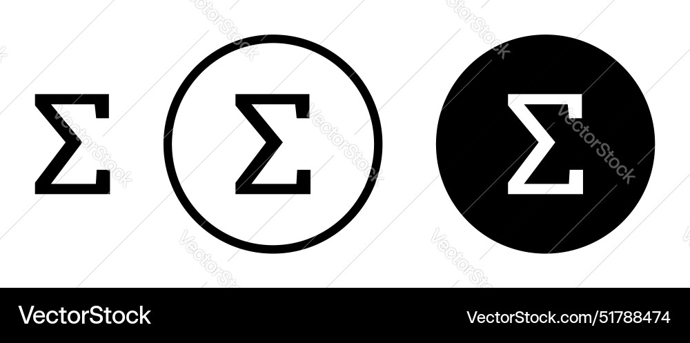 Sigma icon Royalty Free Vector Image - VectorStock