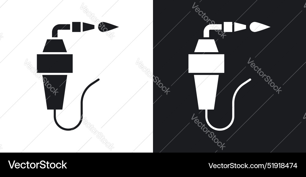 Welding icon set in solid black and white color Vector Image