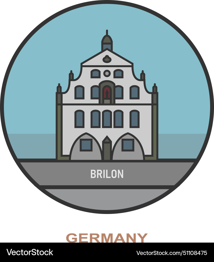 Brilon cities and towns in germany Royalty Free Vector Image