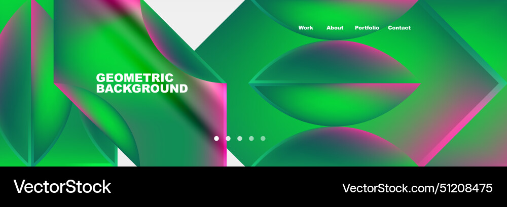 Minimal geometric web site page template design Vector Image
