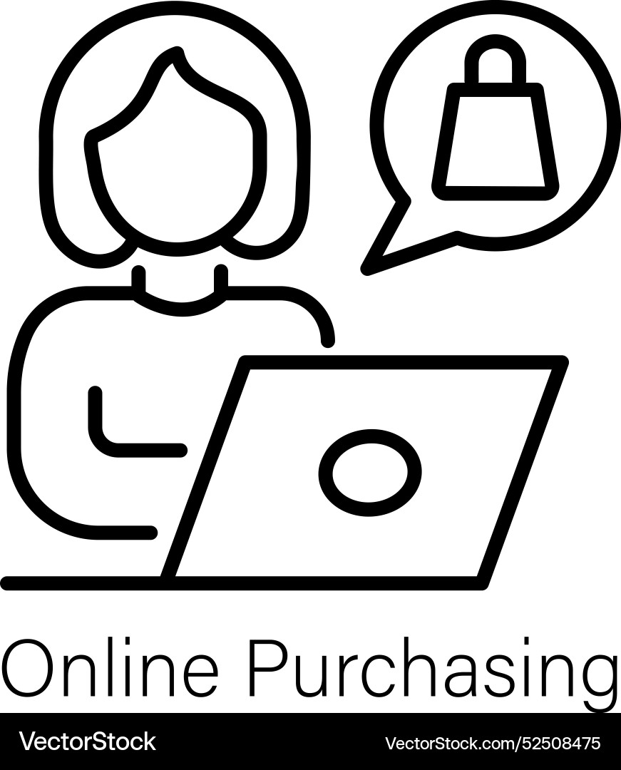 Online purchasing Royalty Free Vector Image - VectorStock