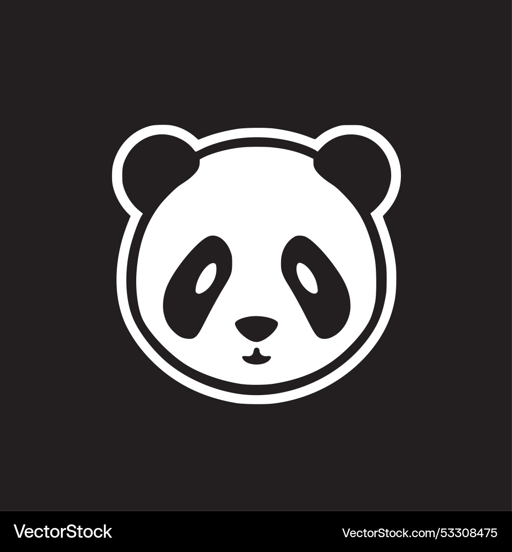 Panda - black and white isolated icon Royalty Free Vector