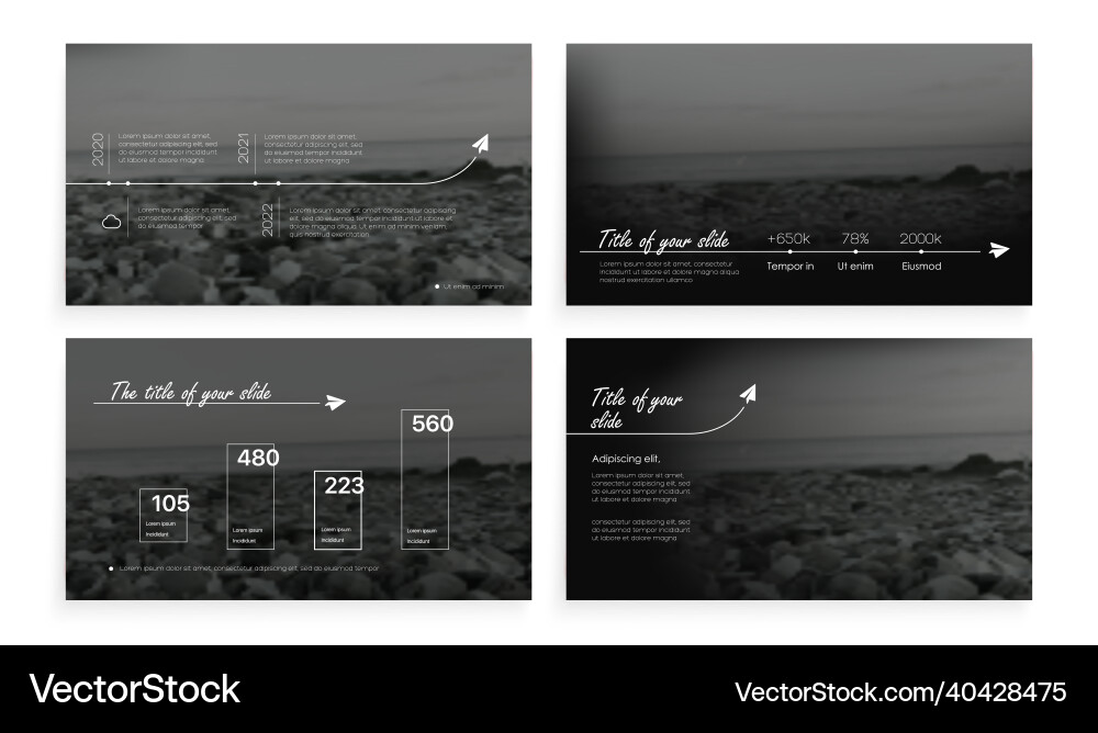 Slides for presentation this slide set can Vector Image