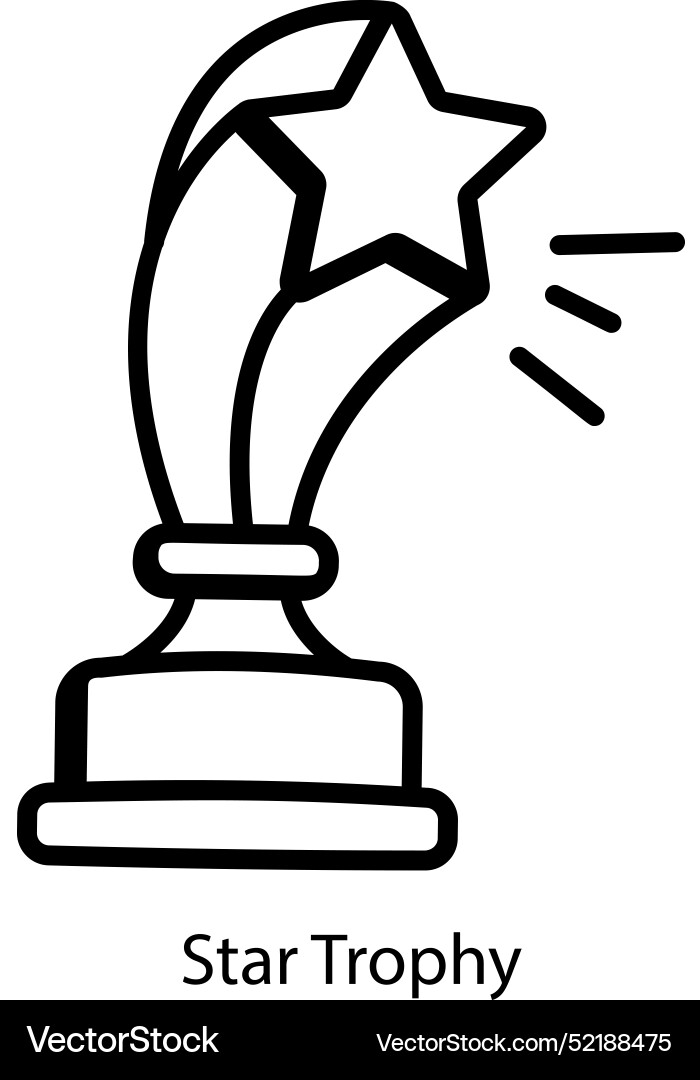 Star trophy Royalty Free Vector Image - VectorStock