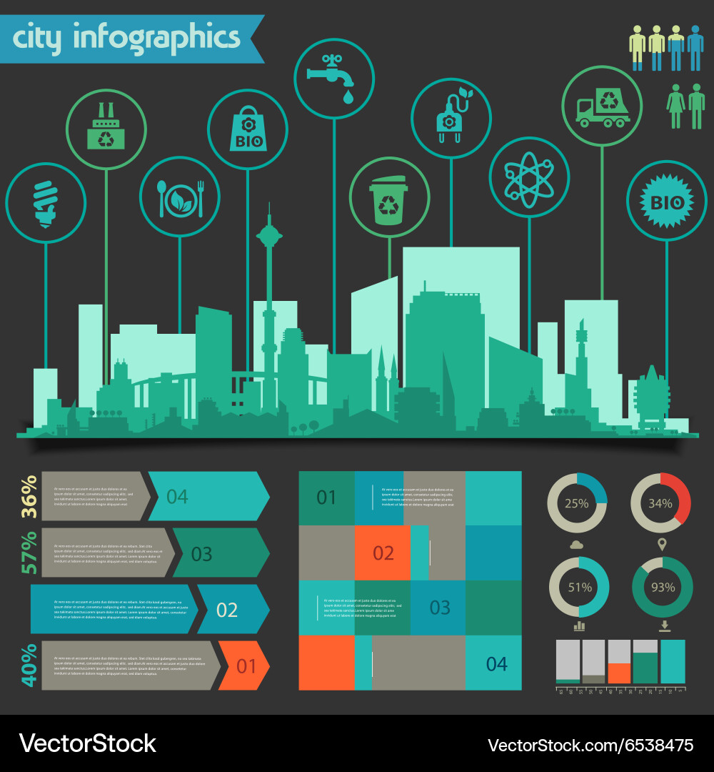 Utility infographics Royalty Free Vector Image