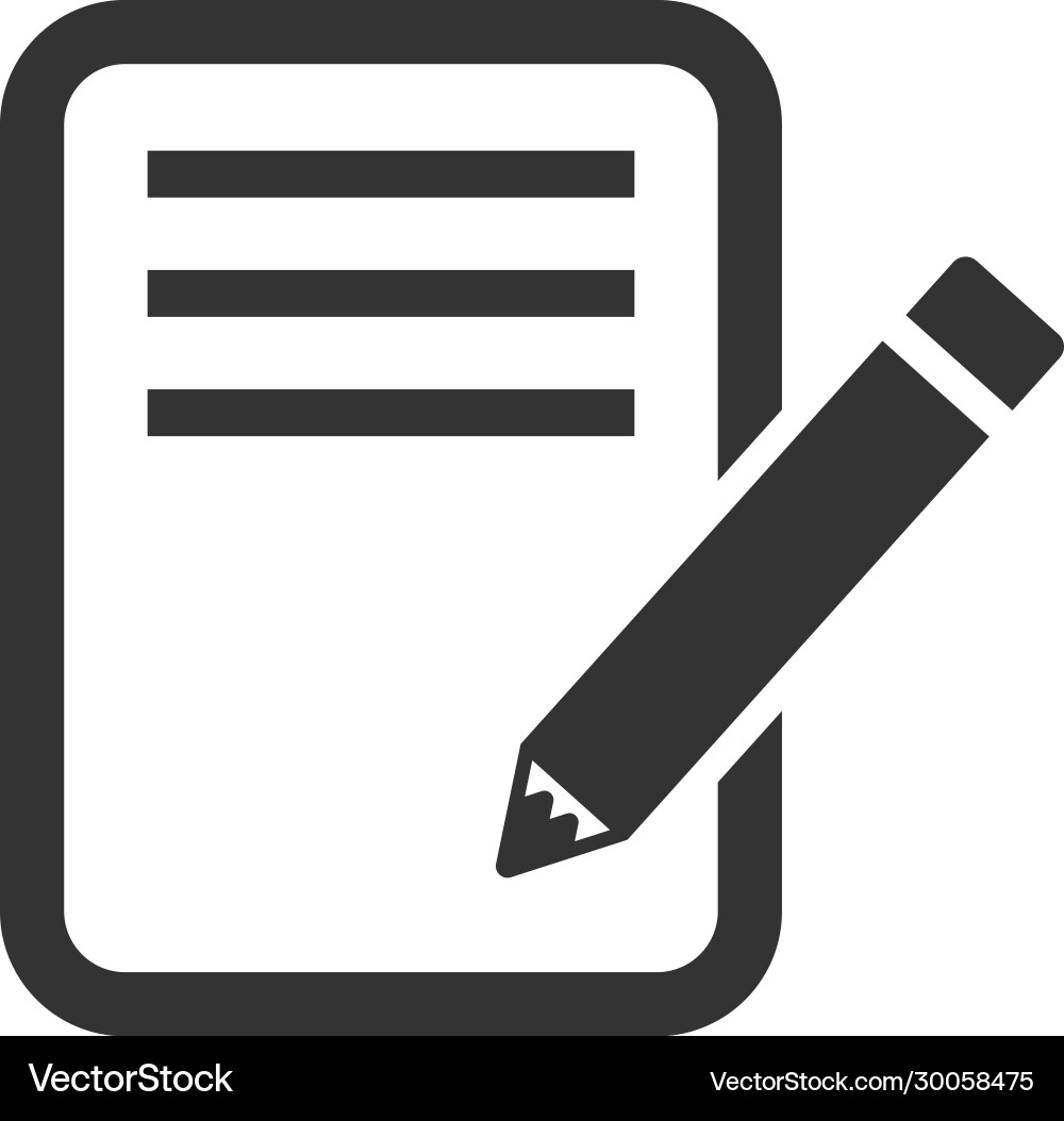 Write note icon Royalty Free Vector Image - VectorStock