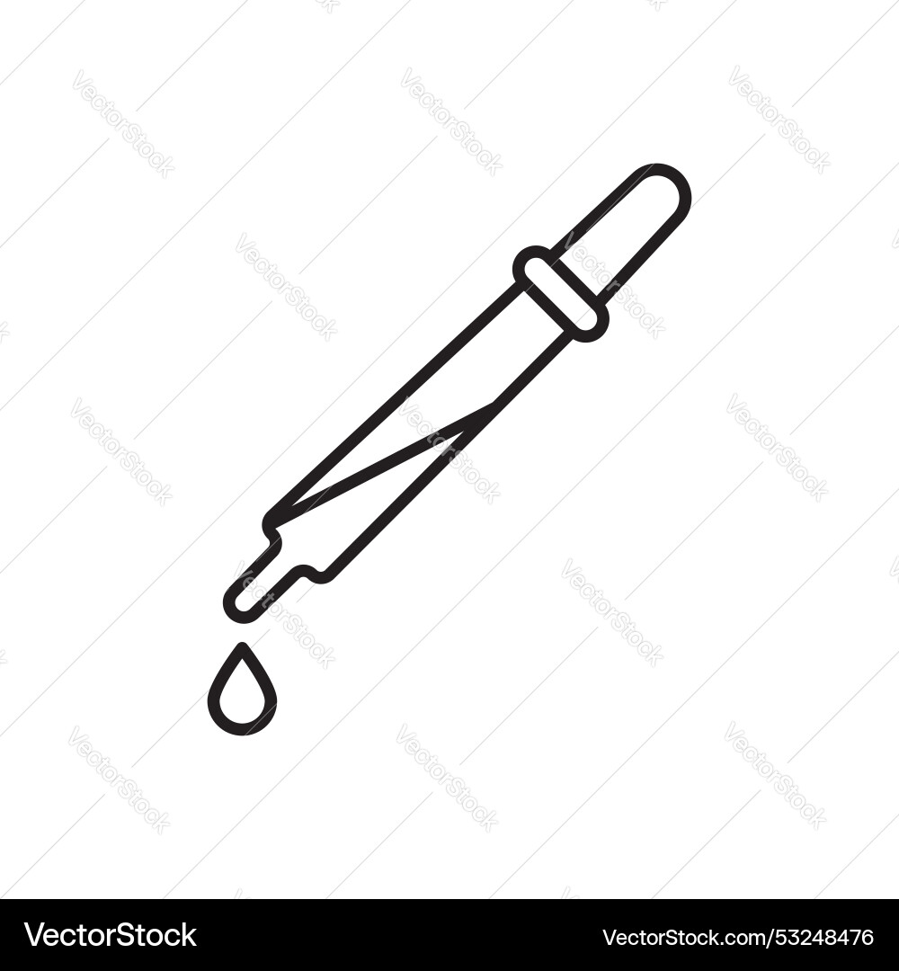 Dropper pipette icon set chemistry laboratory Vector Image