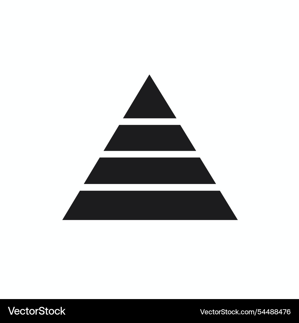 Graphic representation of a layered pyramid Vector Image
