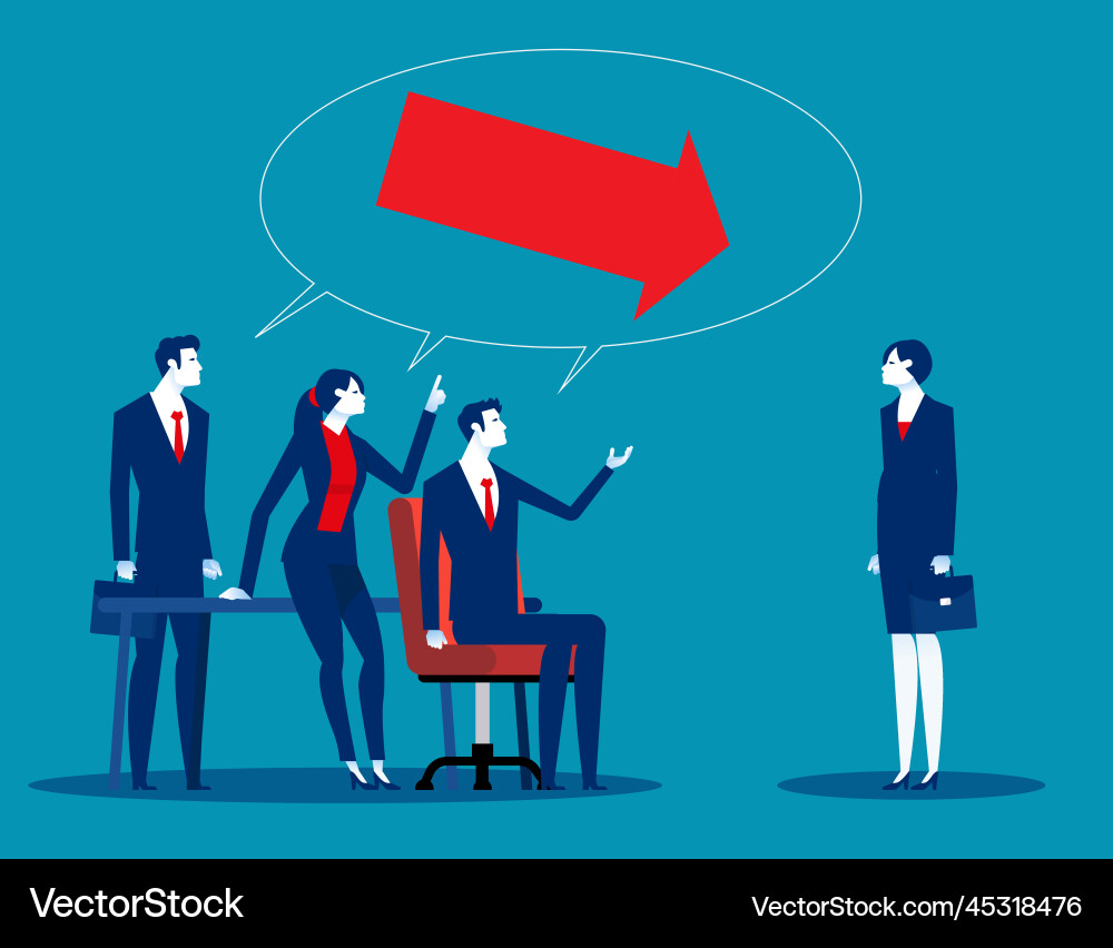 Group people colleagues blaming individual Vector Image