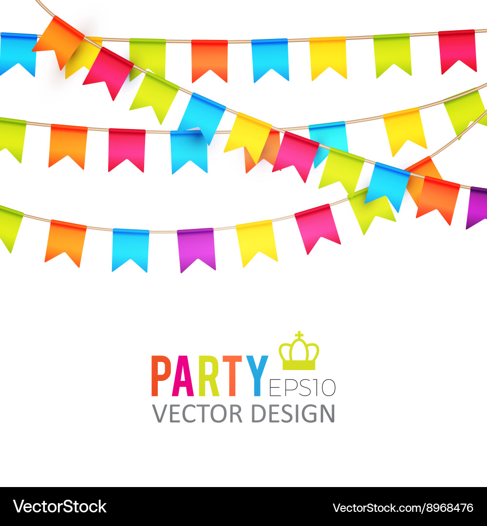 Party flags design Royalty Free Vector Image - VectorStock
