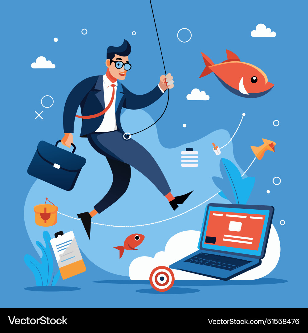 Phishing or stealing personal information fake Vector Image