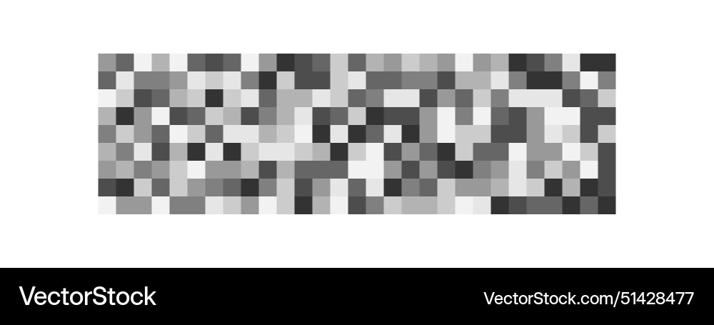 Blurred censorship texture grey pixel mosaic Vector Image
