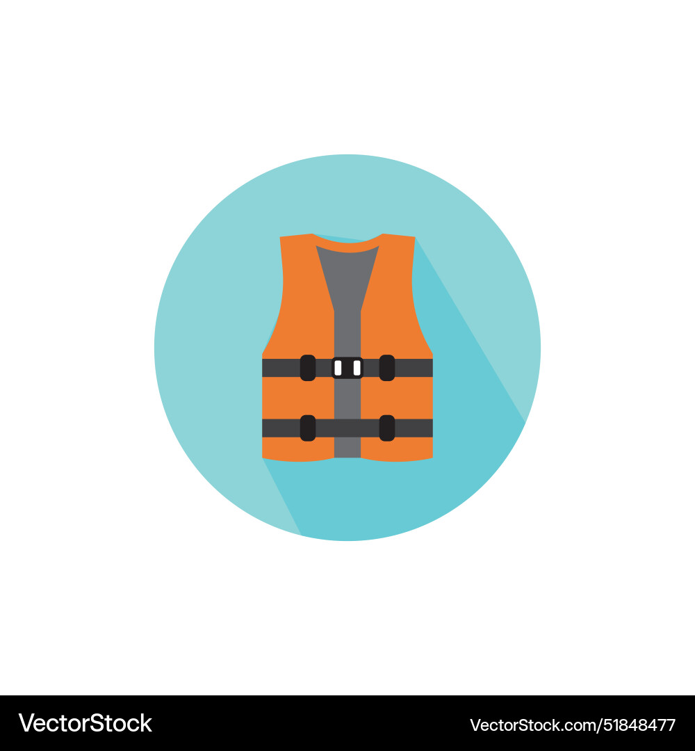 Life vest icon flat Royalty Free Vector Image - VectorStock