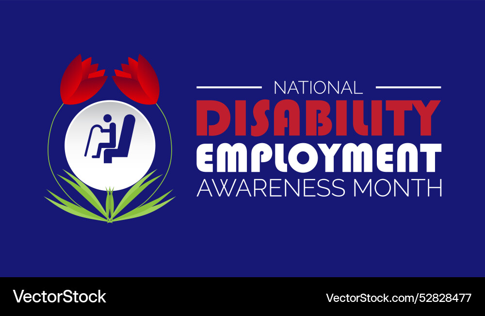 National disability employment awareness month Vector Image