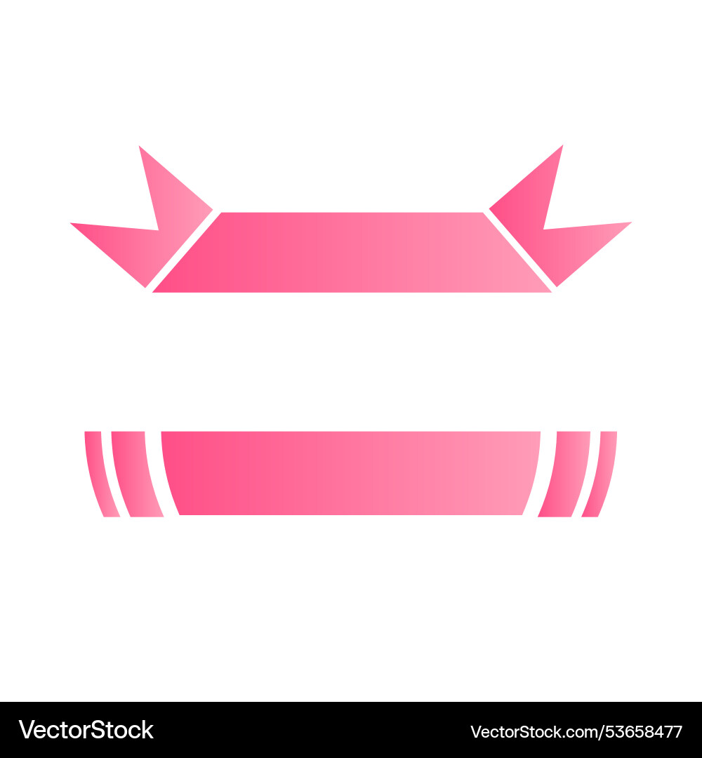 Unique pink ribbon banner design Royalty Free Vector Image