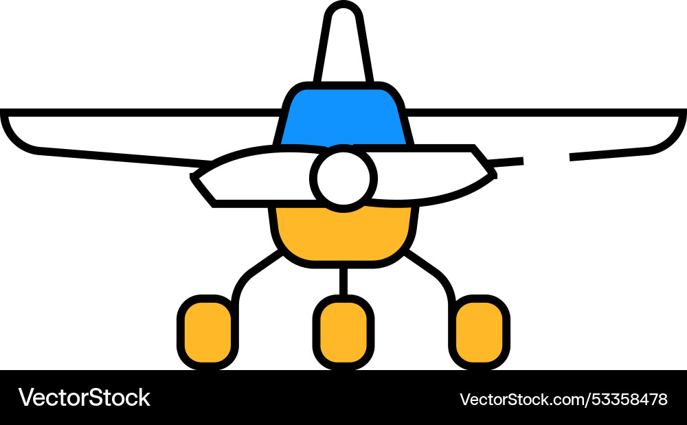 Aircraft plane icon color Royalty Free Vector Image