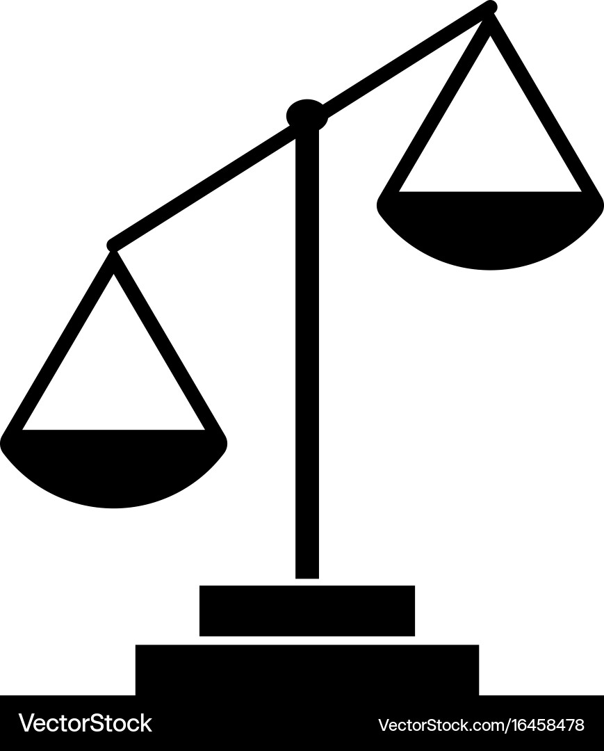 Law scale Royalty Free Vector Image - VectorStock