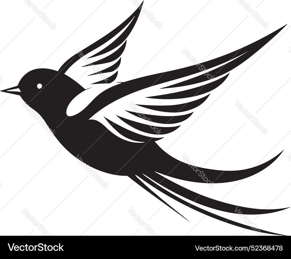 Majestic soar cute flying bird design flight Vector Image