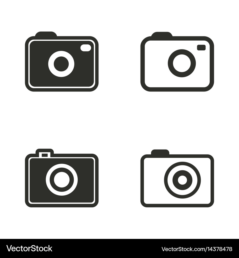 Photo icons set Royalty Free Vector Image - VectorStock