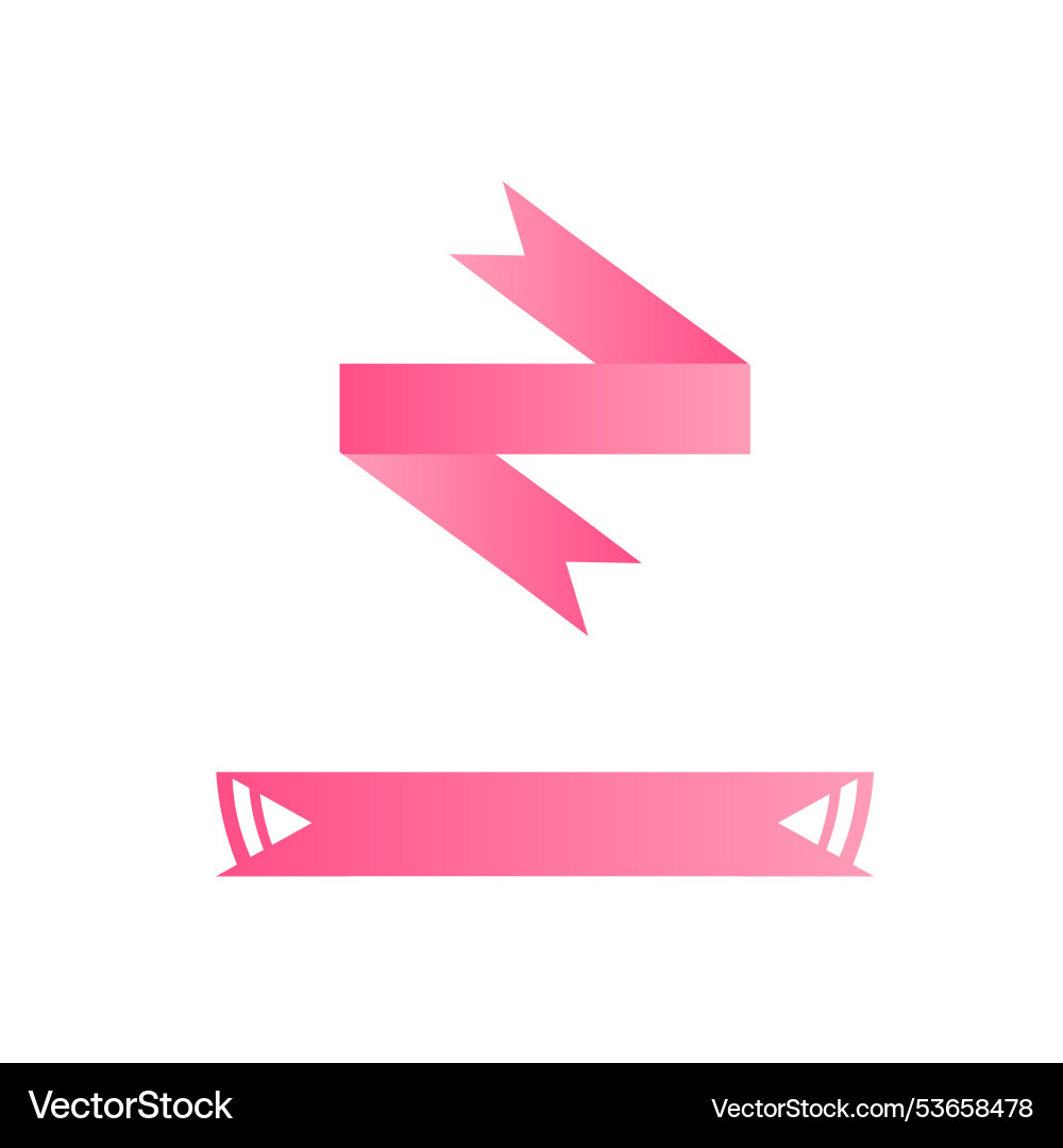 Unique pink ribbon design Royalty Free Vector Image