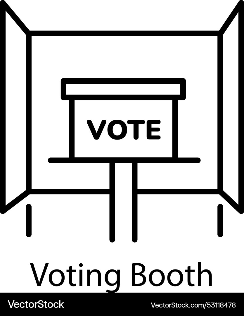 Voting booth Royalty Free Vector Image - VectorStock