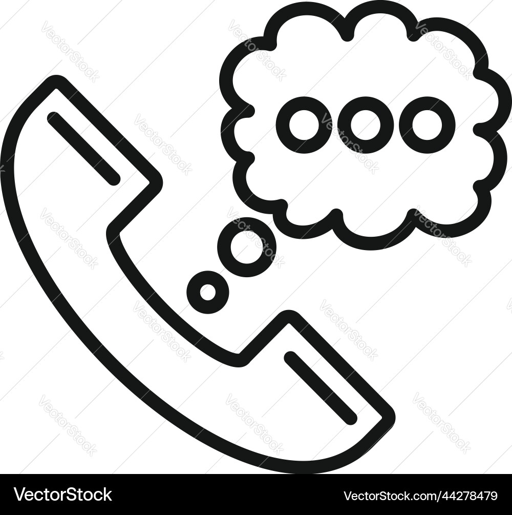 Phone call icon outline contact customer Vector Image