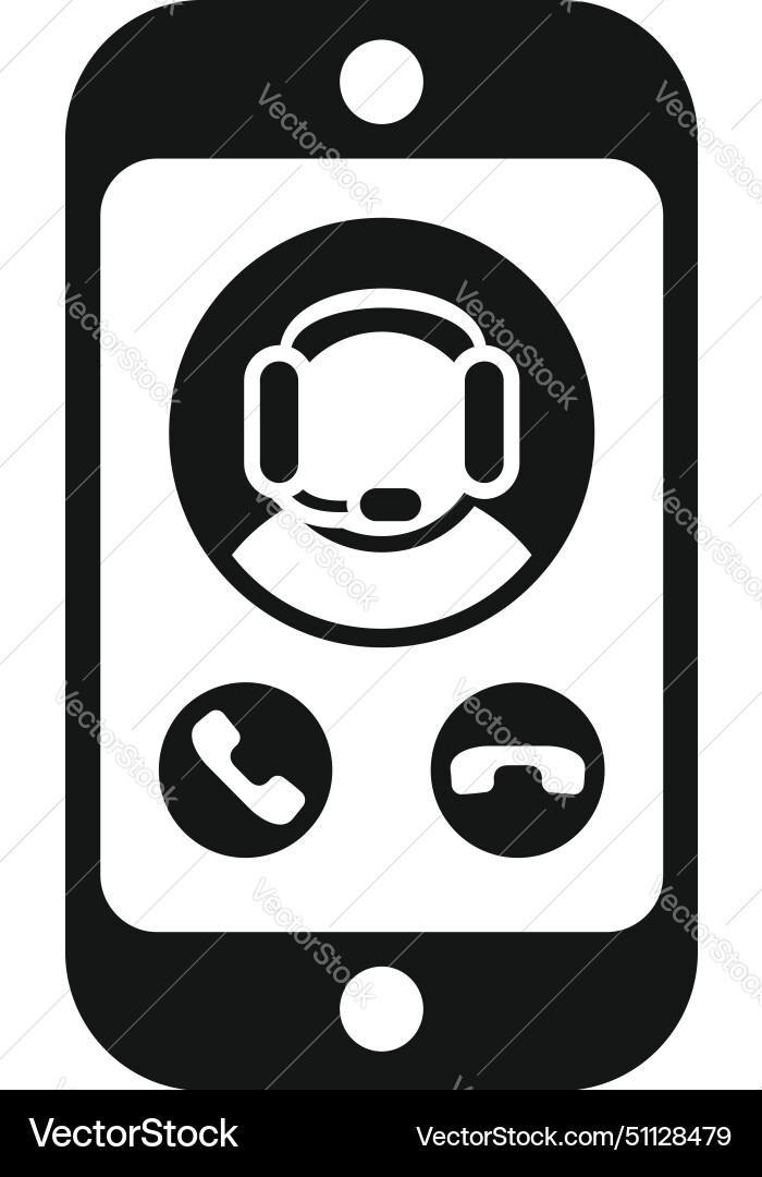 Phone support call icon simple call center Vector Image