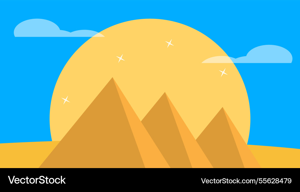 Pyramids Royalty Free Vector Image - VectorStock