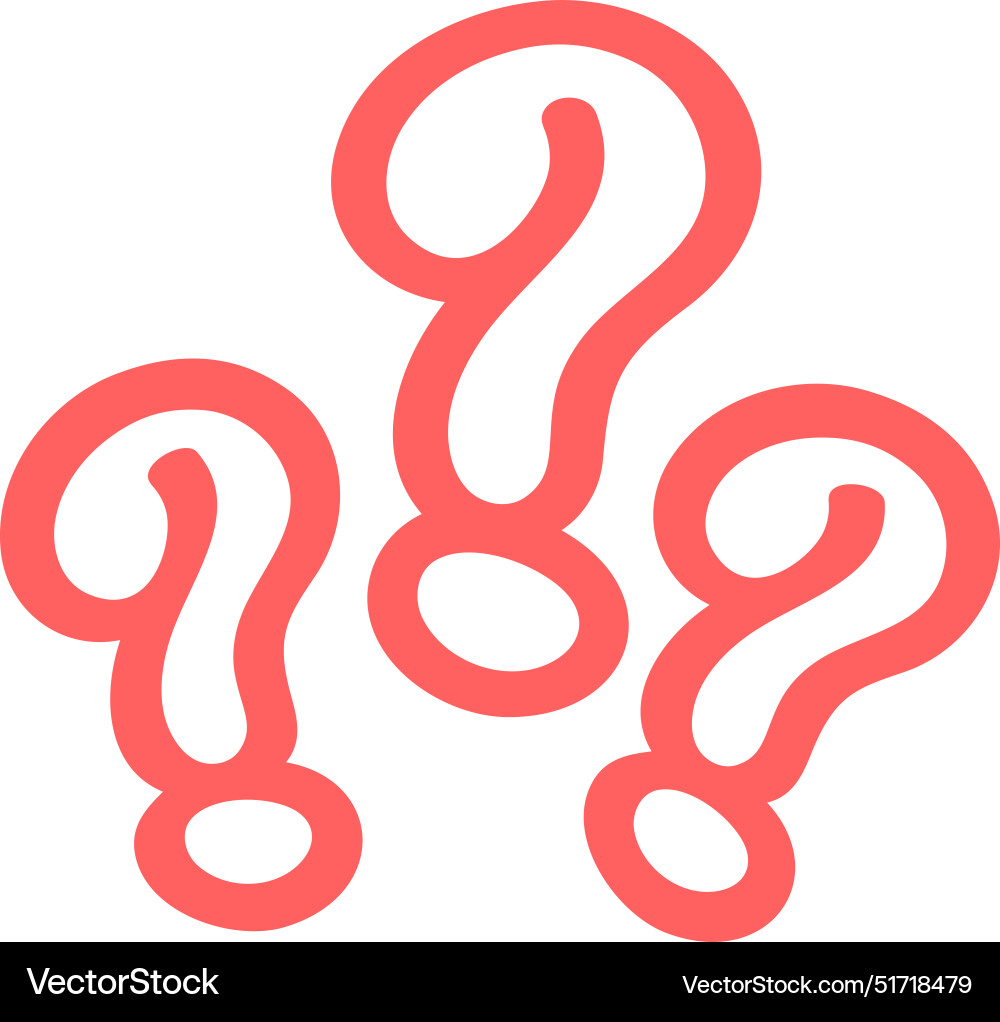 Question marks doodle drawing line art icon Vector Image