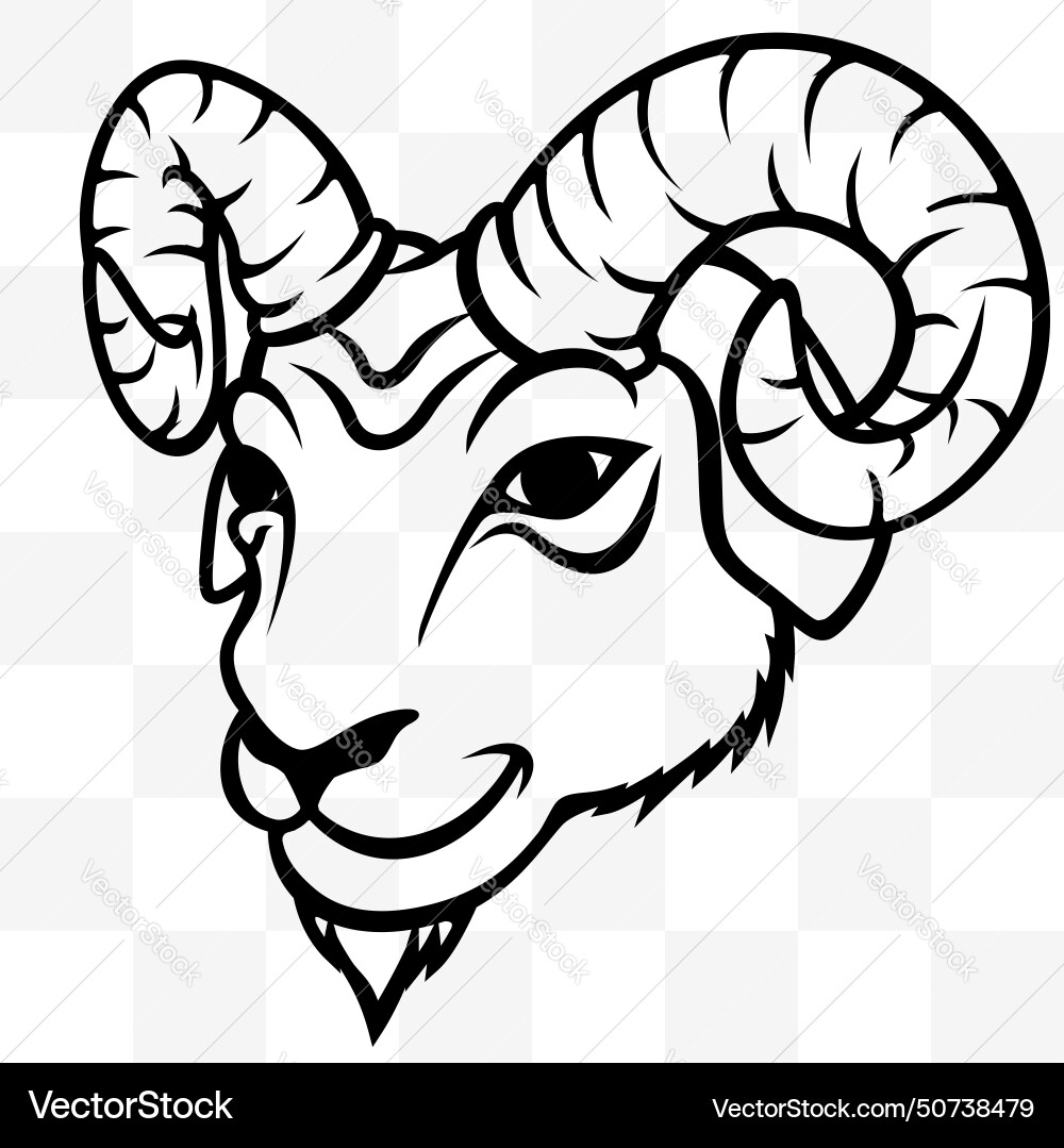 Ram head mascot Royalty Free Vector Image - VectorStock