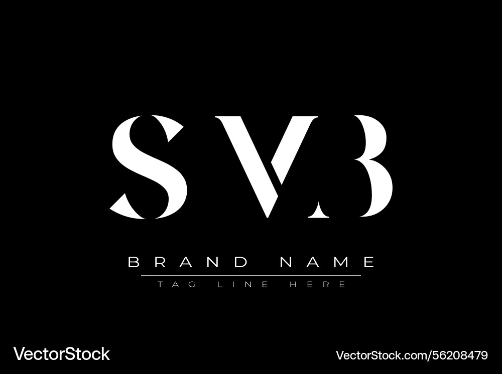 Smb abstract letter logo design Royalty Free Vector Image