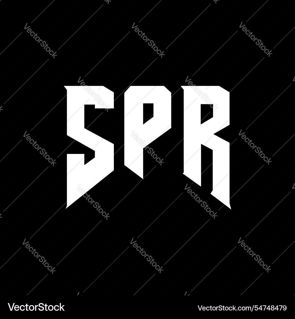 Spr letter logo design for technology company Vector Image