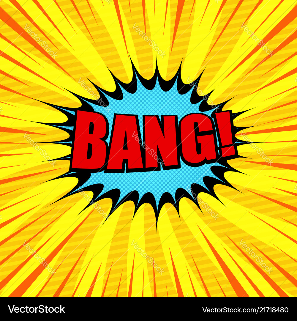 Comic bright explosive template Royalty Free Vector Image