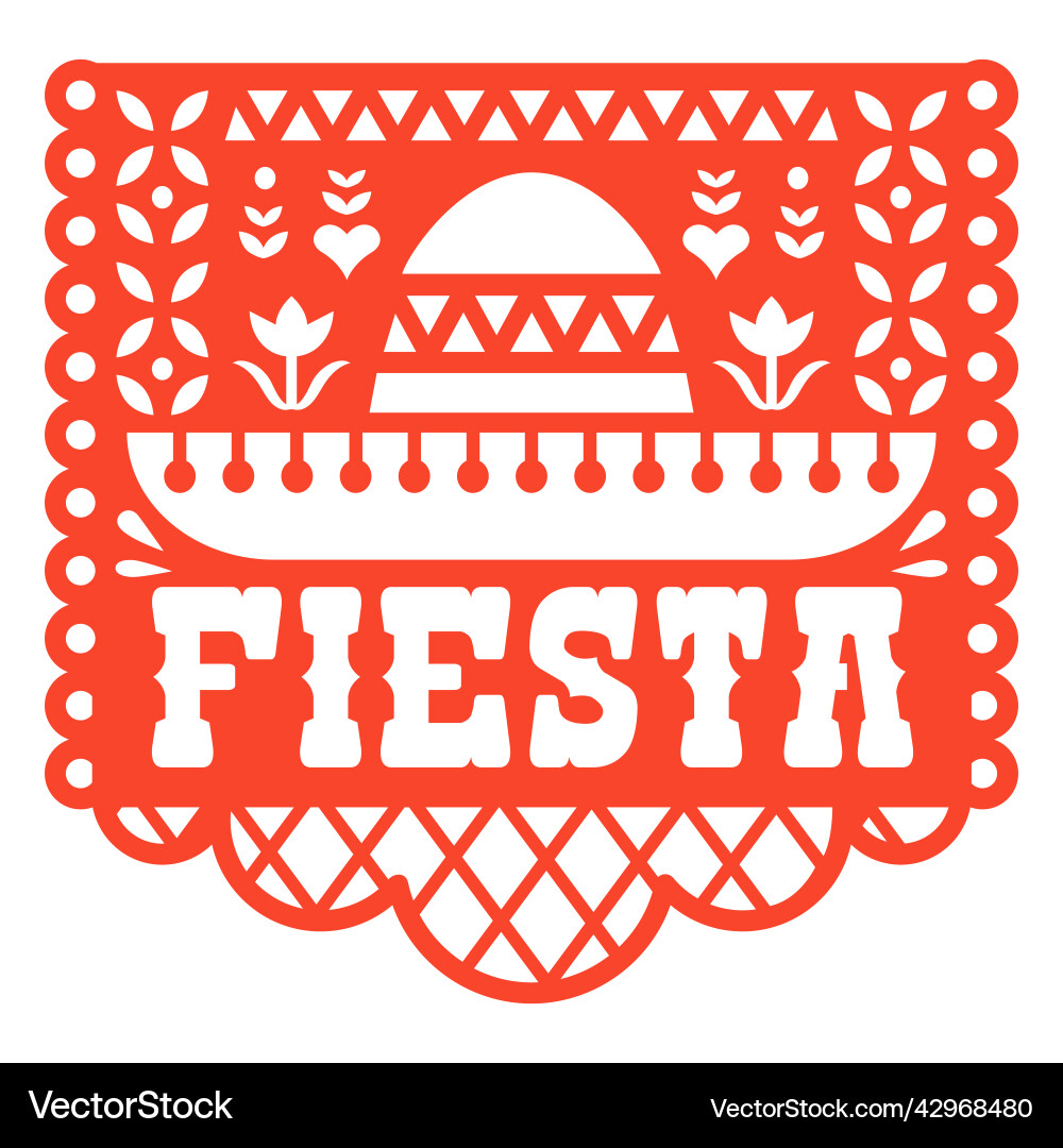 Fiesta papel picado Royalty Free Vector Image - VectorStock
