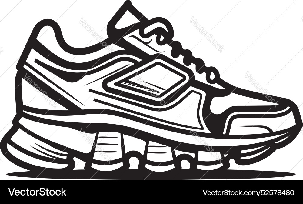 Nova stride futuristic running shoe icon Vector Image
