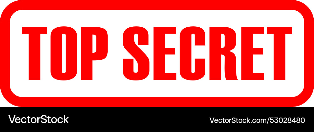 Top secret red icon stamp Royalty Free Vector Image