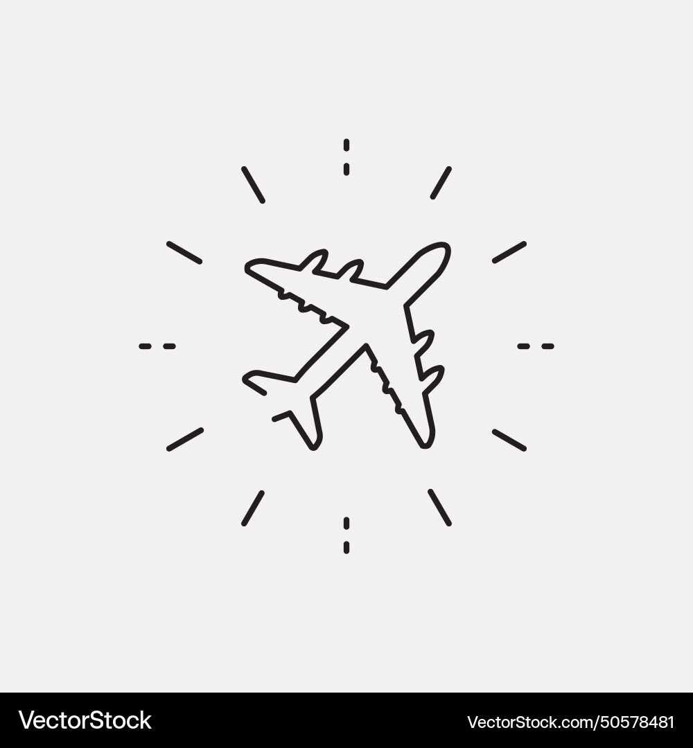 Airplane line icon Royalty Free Vector Image - VectorStock