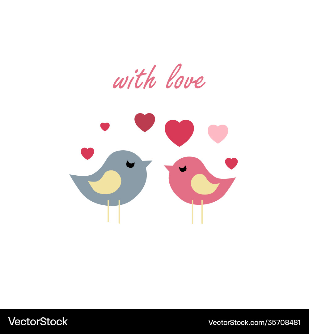 Card with birds Royalty Free Vector Image - VectorStock