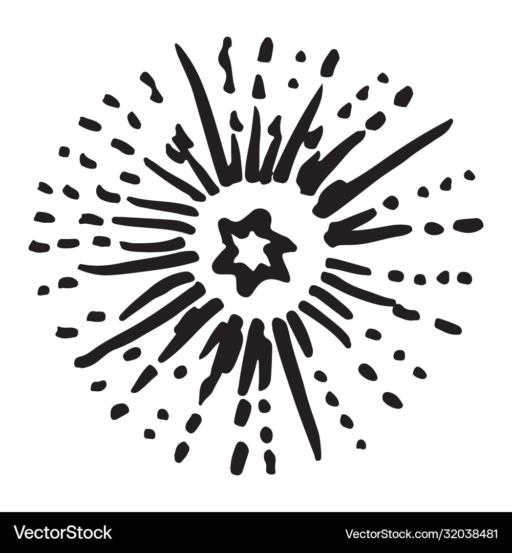 Fireworks Burst Celebration Royalty Free Vector Image