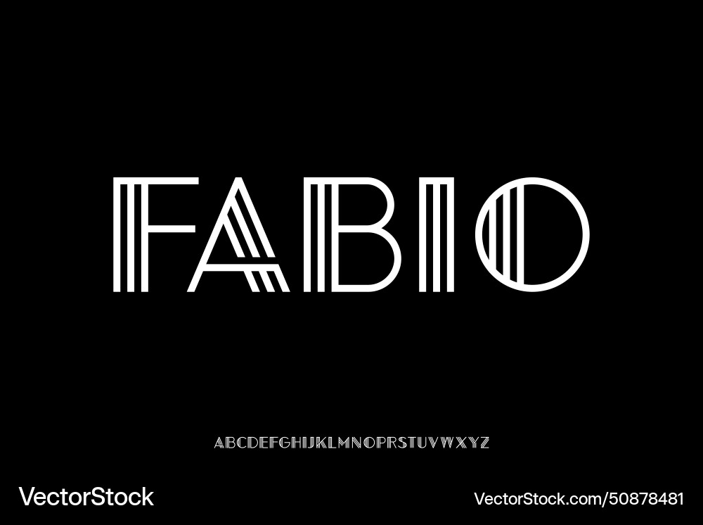 Modern art deco alphabet display font Royalty Free Vector