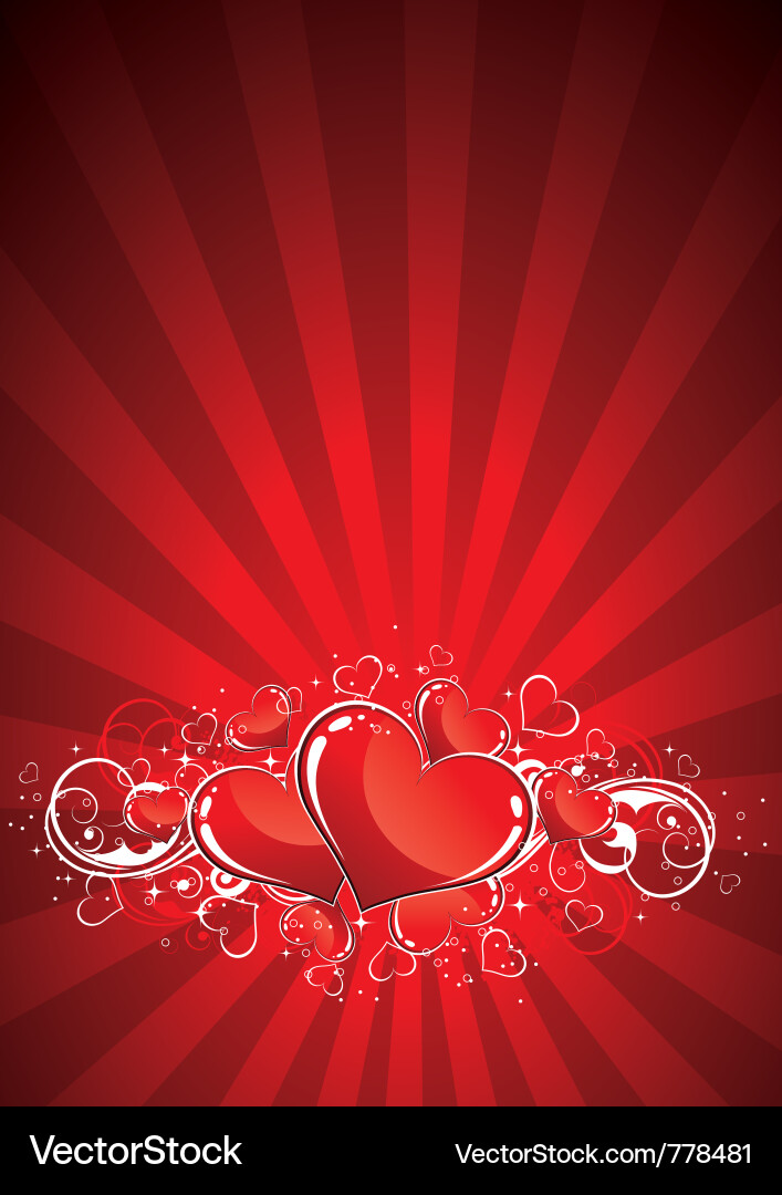 Red valentines background Royalty Free Vector Image