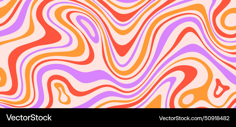Bright wave groovy pattern wavy colored Royalty Free Vector