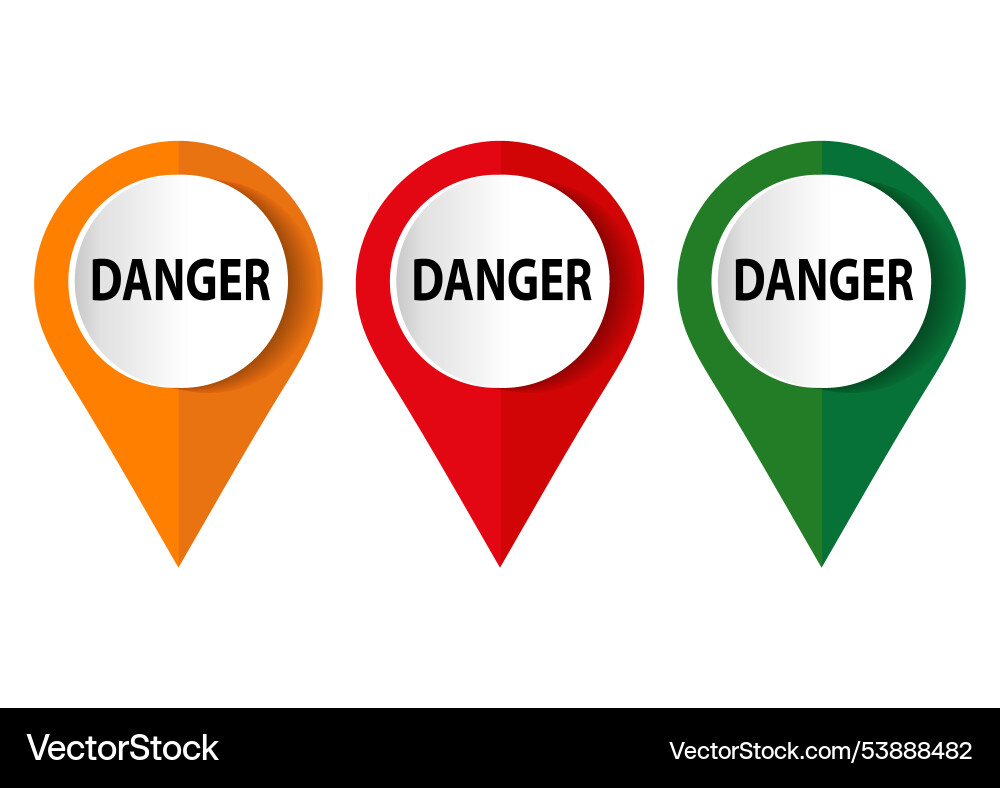 Danger sign isolated on white background Vector Image