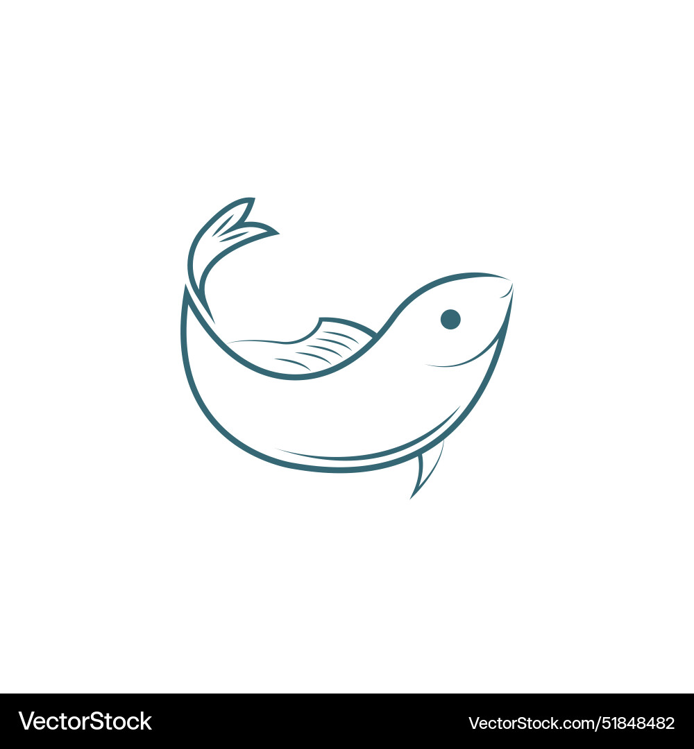 Fish logo icon Royalty Free Vector Image - VectorStock