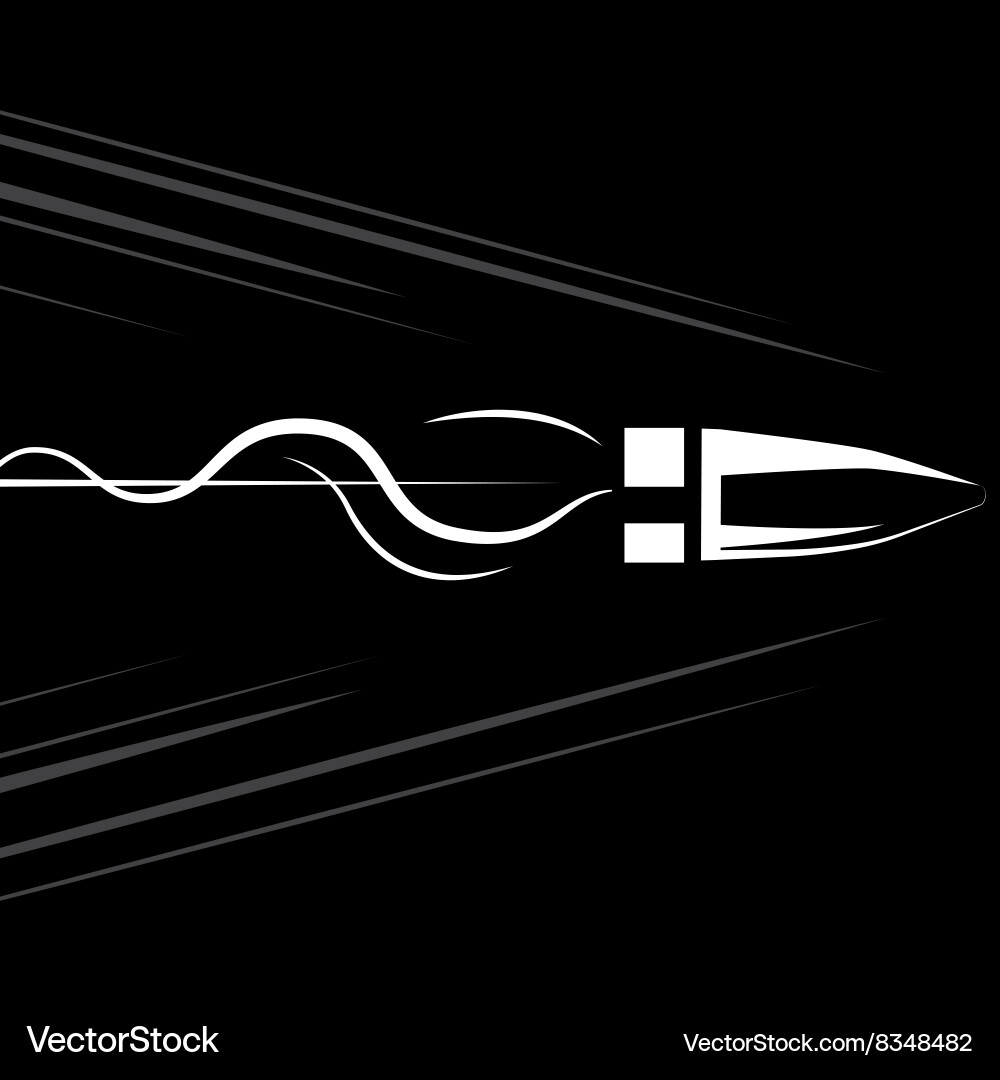 Flying bullet Royalty Free Vector Image - VectorStock
