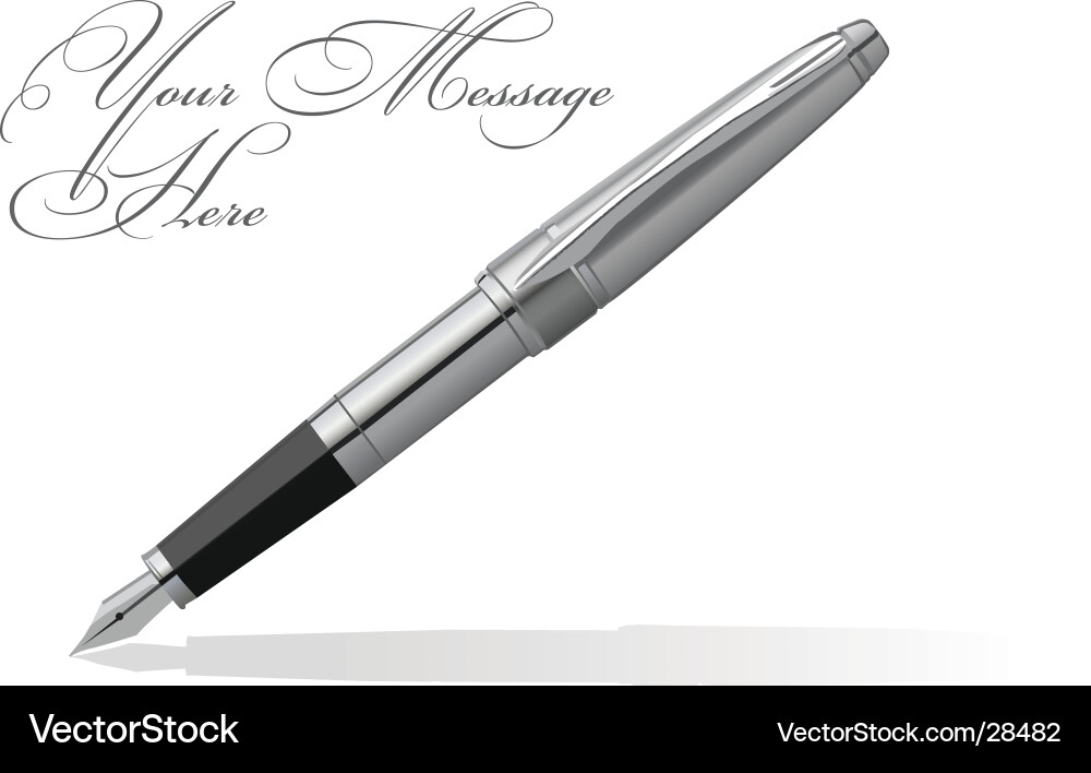 Fountain pen Royalty Free Vector Image - VectorStock