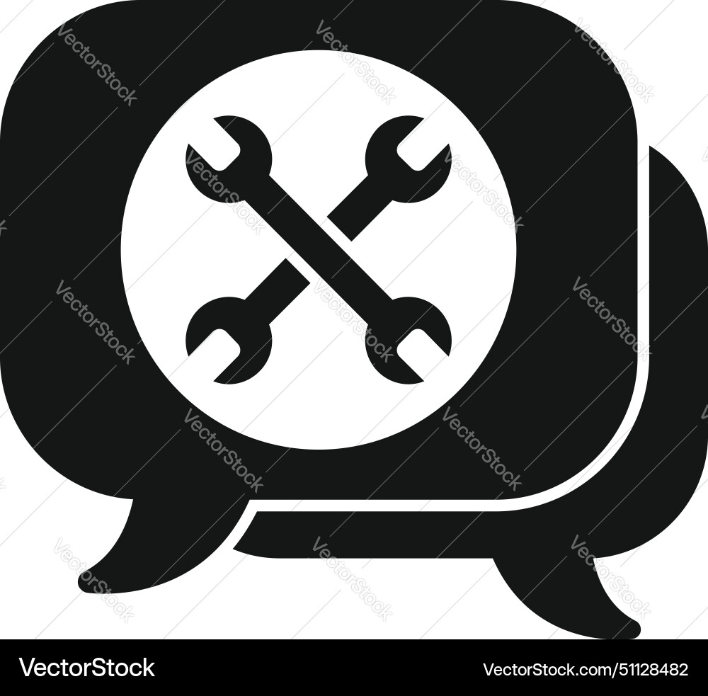 Tech chat support icon simple call center Vector Image